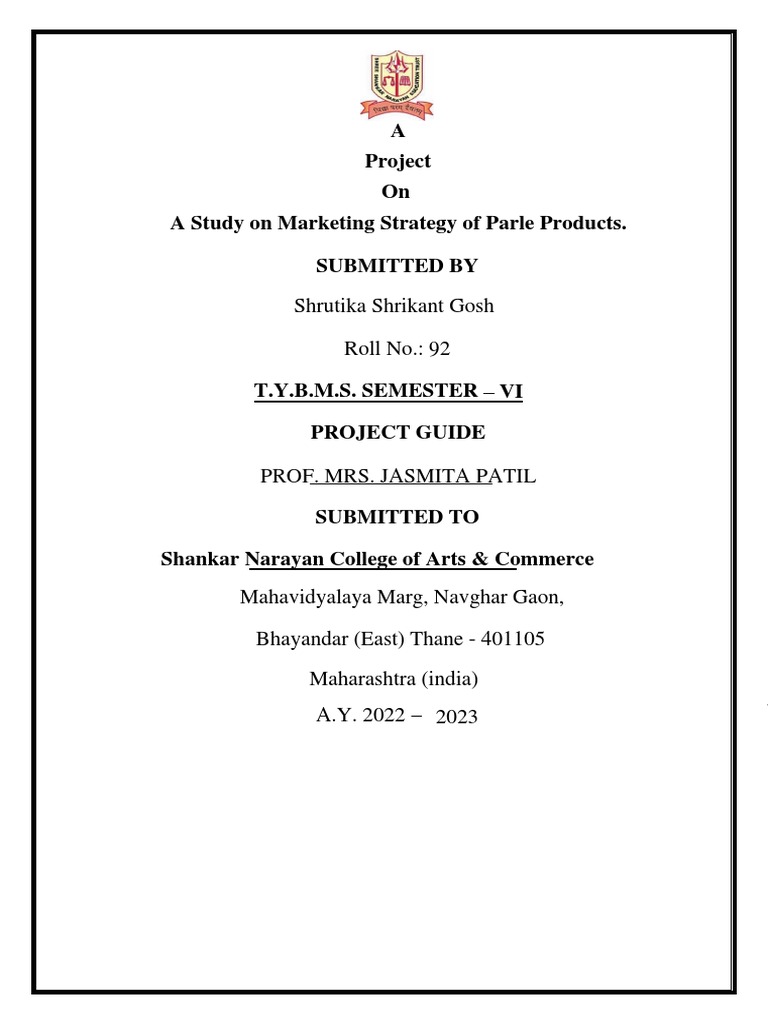 Parle - Project PDF | PDF