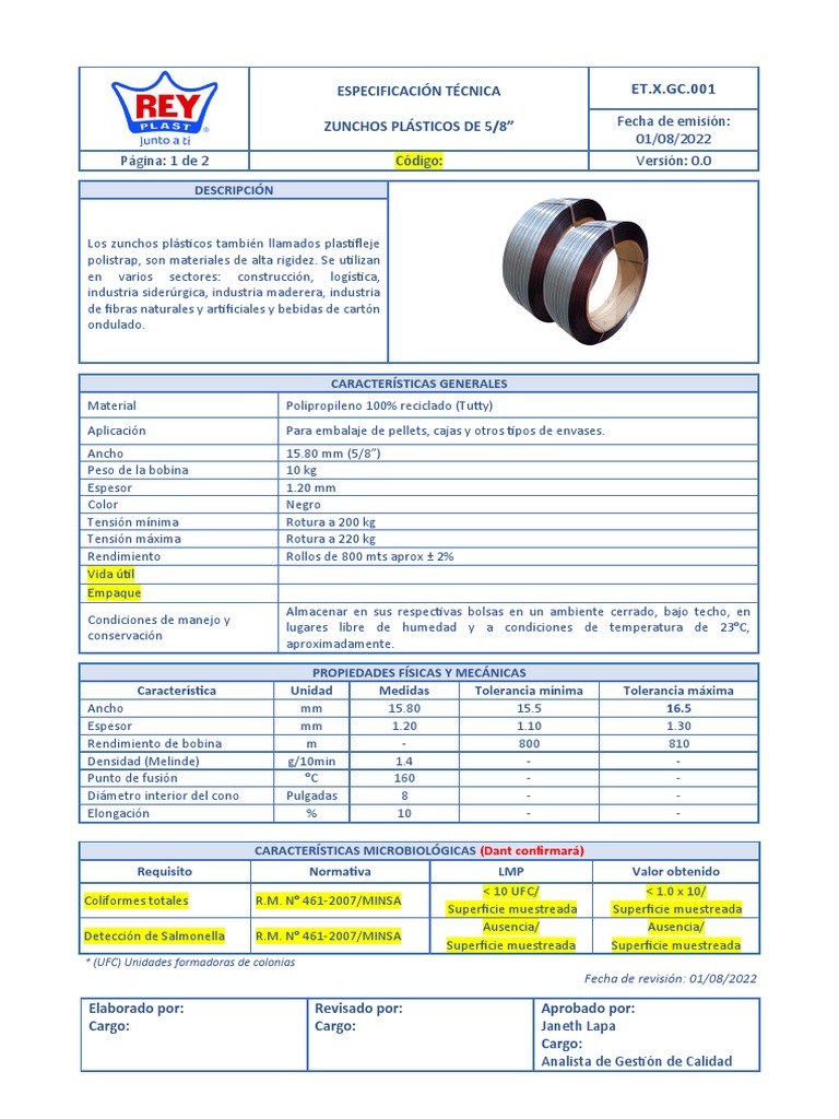 Zuncho Plástico Negro X 0.8mm 5-8 | PDF