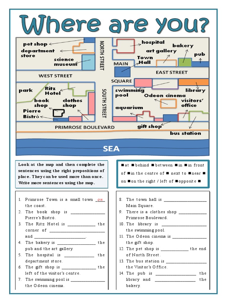 Where Are You Grammar Drills Picture Description Exercises Tests ...