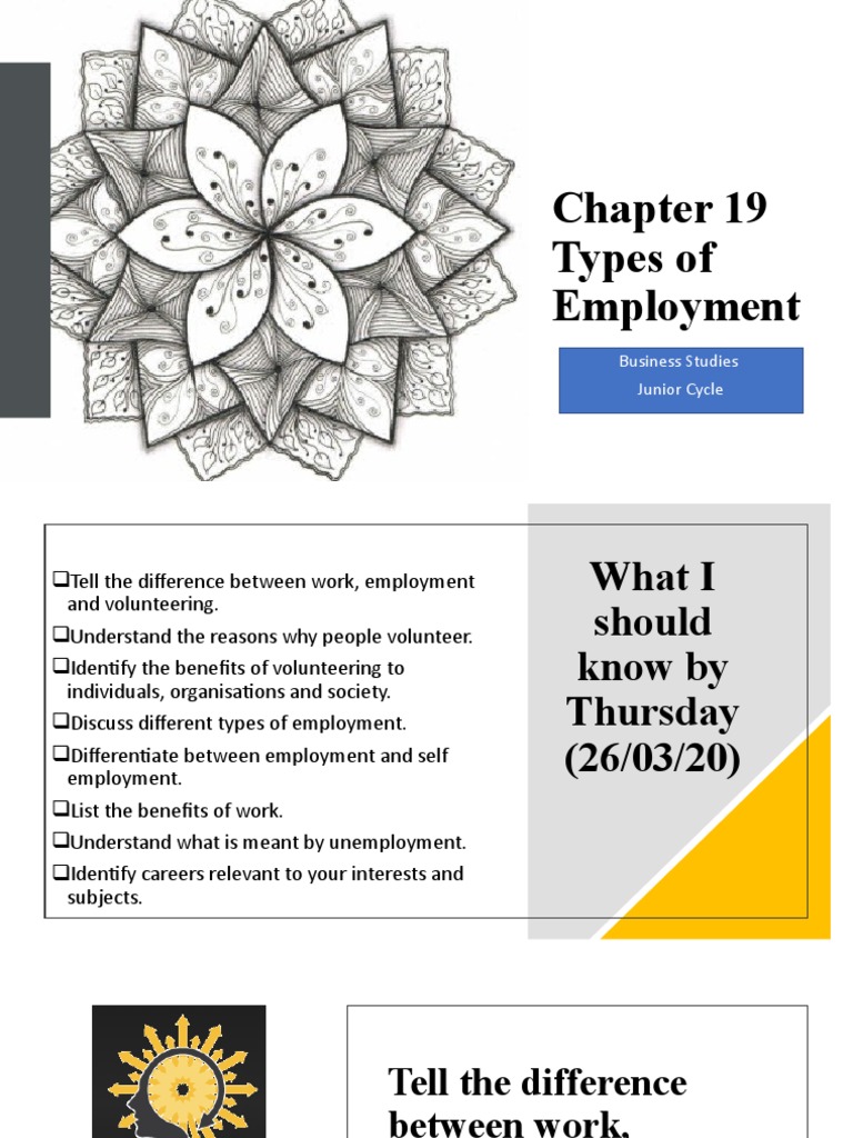 Types of Employment | PDF | Employment | Volunteering