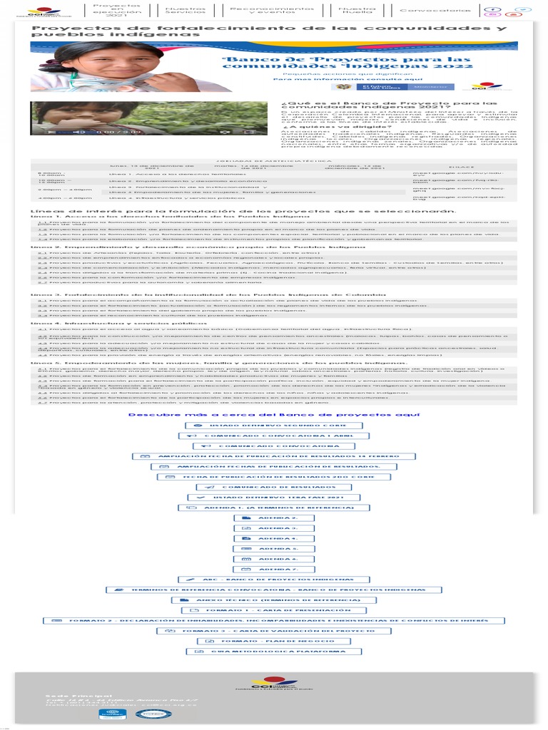 Proyectos de Fortalecimiento de Las Comunidades y Pueblos Indígenas - CCI Corporación Colombia ...