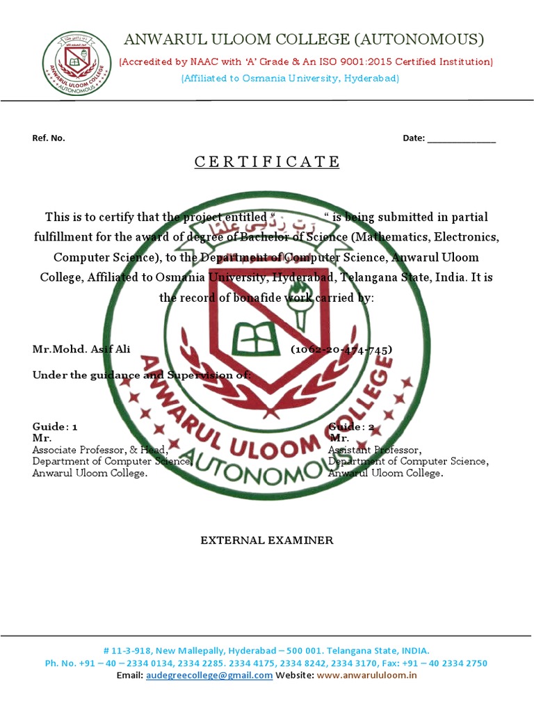 Electronics-College Certificate | PDF