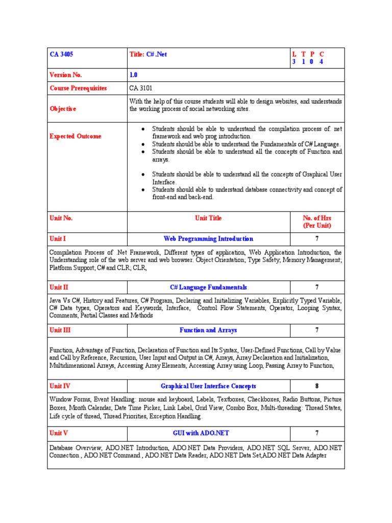 C# .Net CA3405 PDF | PDF | C Sharp (Programming Language) | Software ... C# .Net CA3405 PDF | PDF | C Sharp (Programming Language) | Software ...