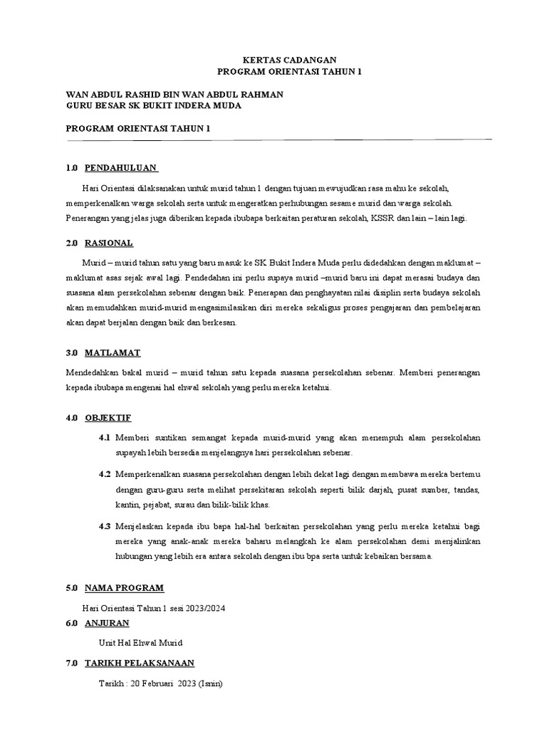 Orientasi TH1 2023 | PDF