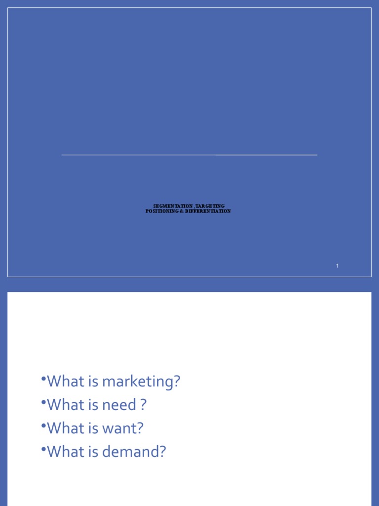 Segmentation Targeting And Positioning Demo Lecture Pdf Market Segmentation Marketing