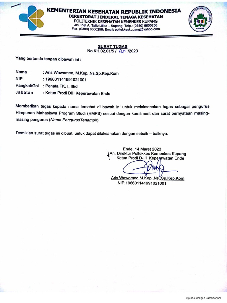 SK-Surat Tugas Pengurus HMPS 2023 | PDF
