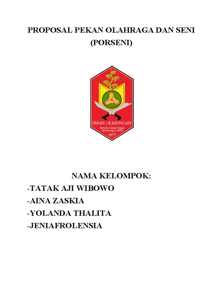 Proposal Pekan Olahraga Dan Seni | PDF