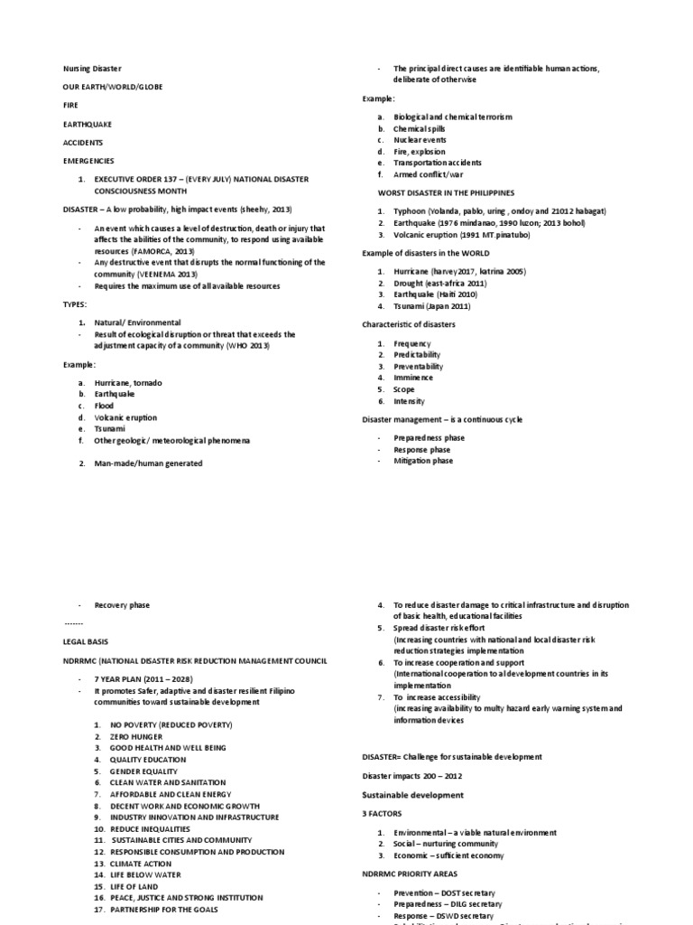 Nursing Disaster1st Pdf Emergency Management Natural Disasters