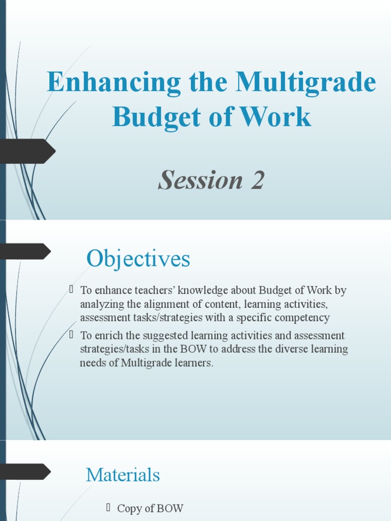 Enhancing Multigrade Budget of Work | PDF | Career & Growth | Business