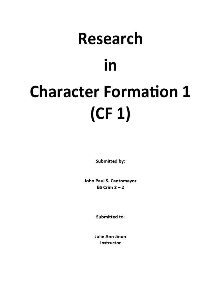 Research in CF1 | PDF