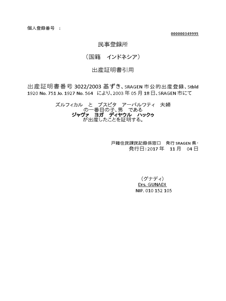 Java Yoga Dhiyaul Haq (Kyouritsu) Akte | PDF