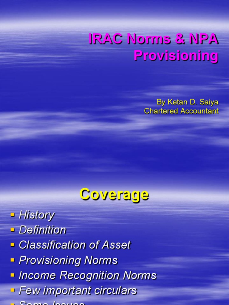 Prudential Norms | PDF | Banks | Loans Prudential Norms | PDF | Banks | Loans