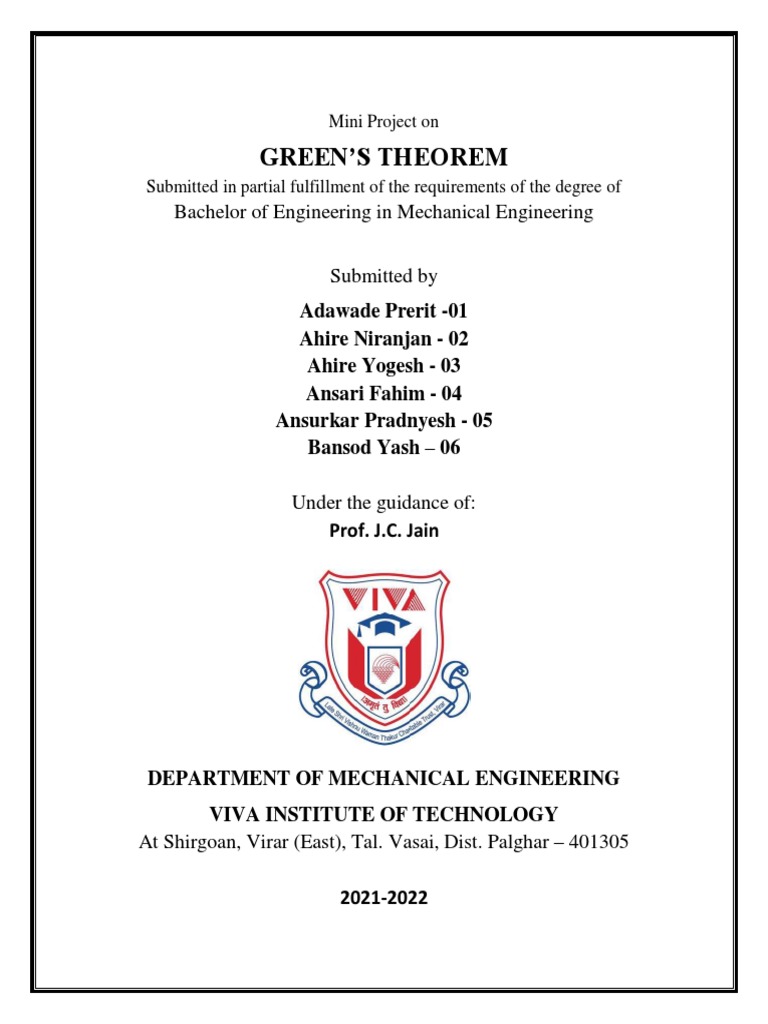 Sem Iv Mini Project Sample | PDF | Integral | Area