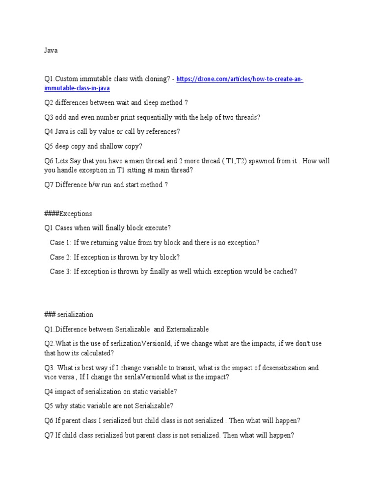 Java Question | PDF | Database Index | Spring Framework