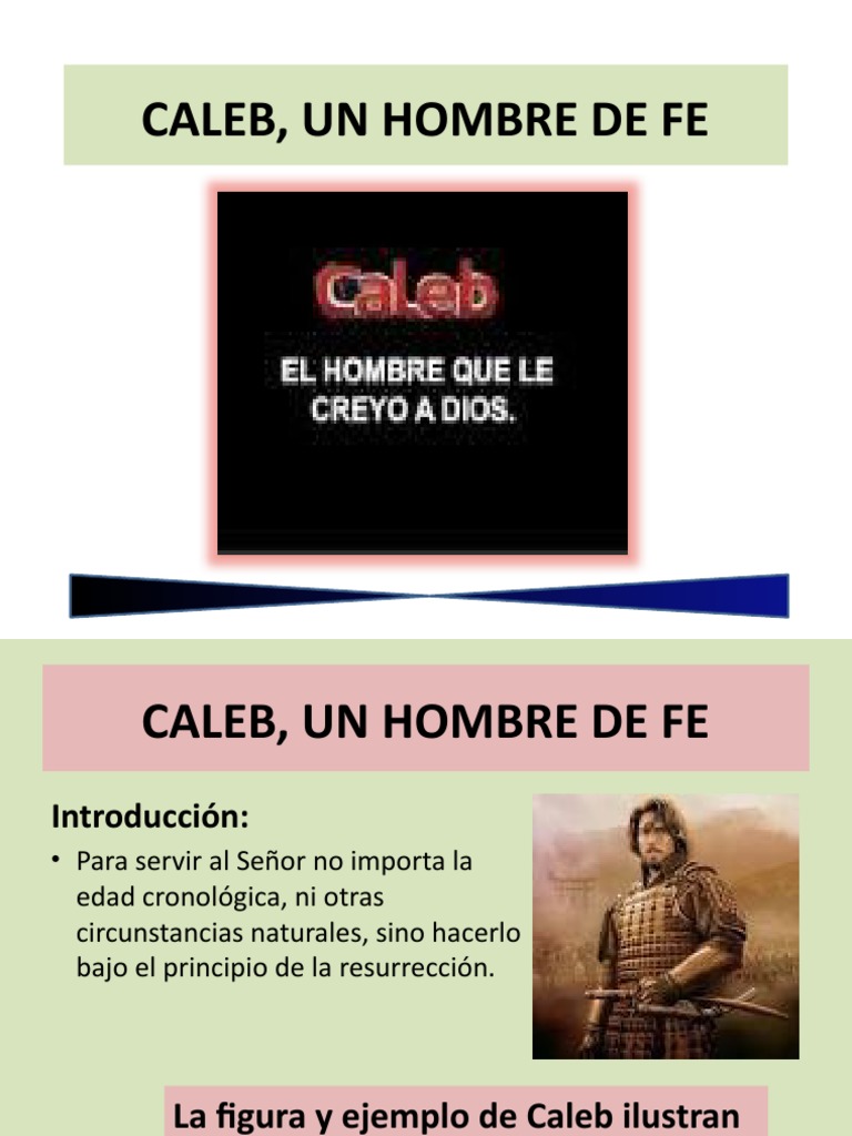 Un ejemplo de fe y servicio persistente: La historia de Caleb | PDF | Joshua | Libro de números