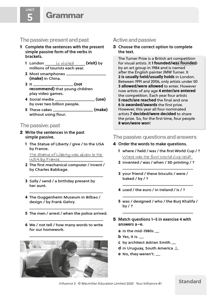 L3 B1 U5 Grammar Standard | PDF | Linguistics | Grammar