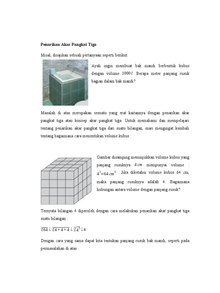 Penarikan Akar Pangkat Tiga | PDF | Metode & Bahan Ajar