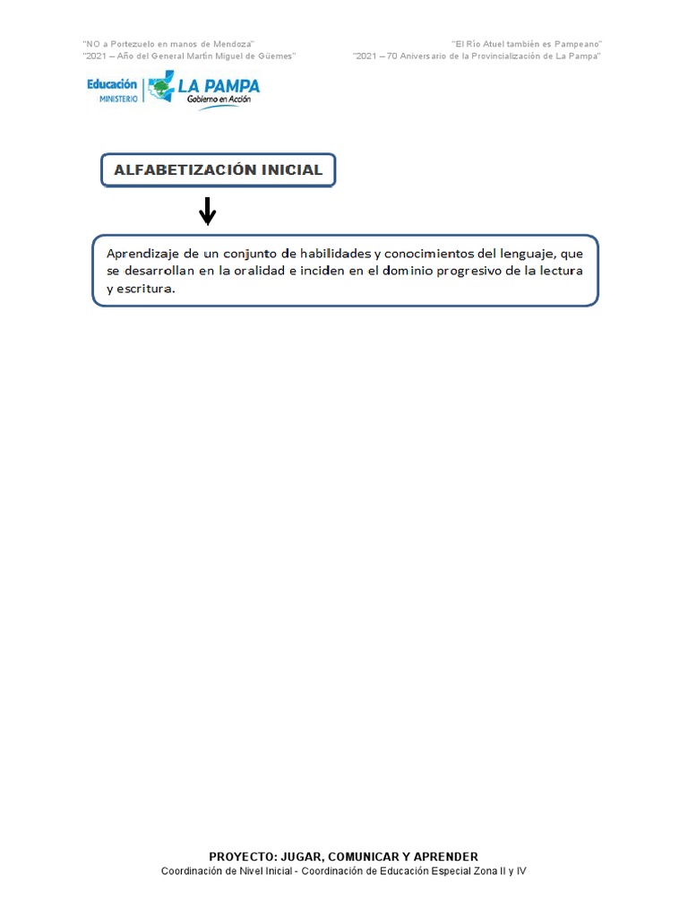 Alfabetización Temprana: Jugar y Aprender | PDF | Educación de la ...