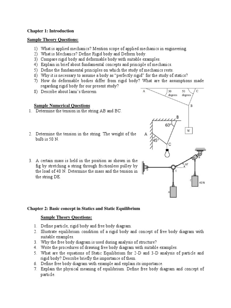 Tutorial 1,2,3 | PDF | Force | Tension (Physics)