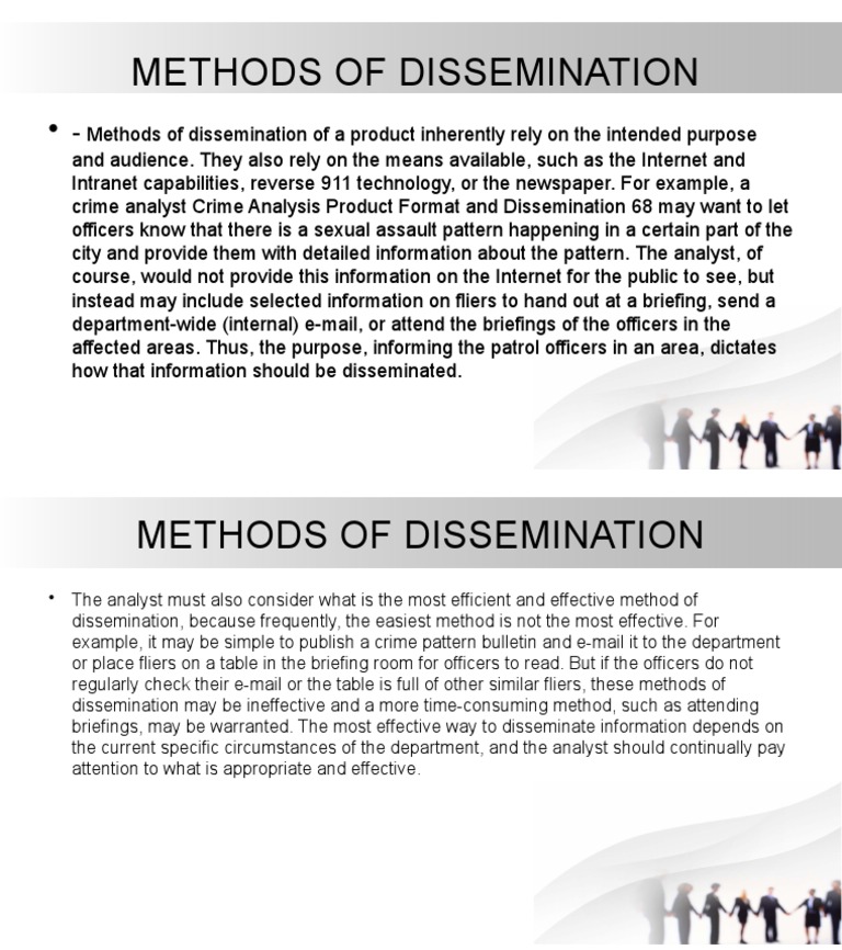 Methods of Dissemination | PDF