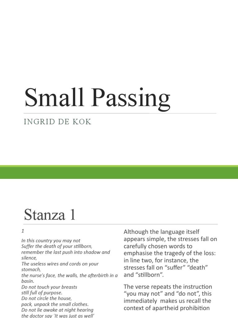Small Passing | PDF | Poetry | Metaphor