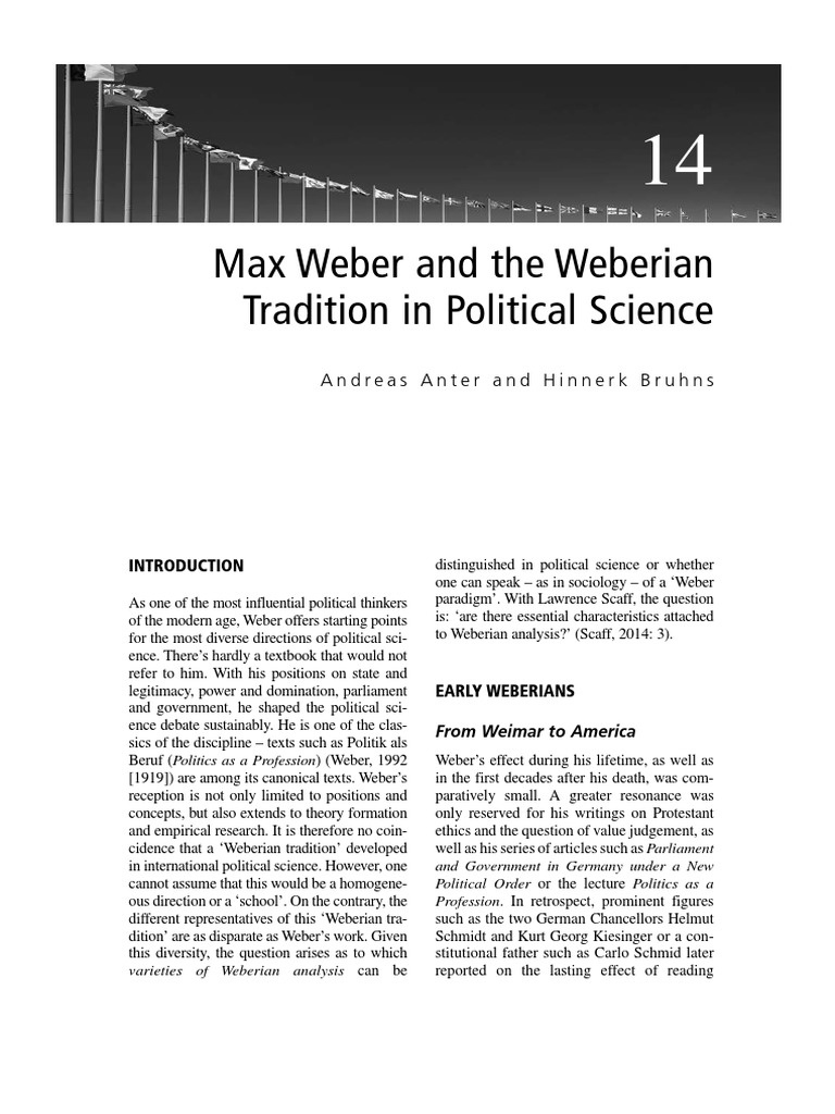 Max Weber and The Weberian Tradition in Political Science: Andreas Anter and Hinnerk Bruhns ...