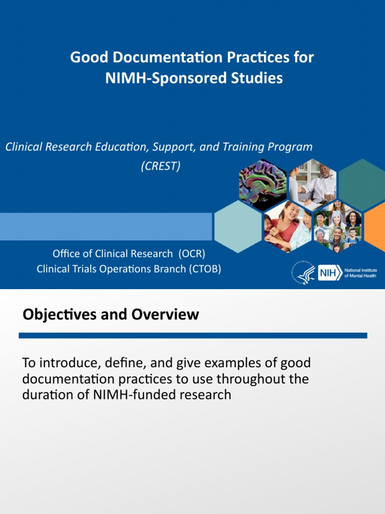 NIMH Study Documentation Guide | PDF | Data | Clinical Trial