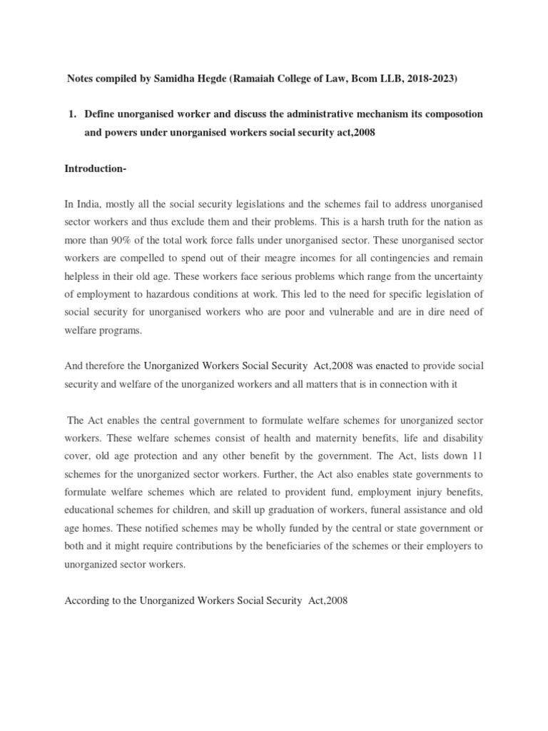 Labour Notes (Self Made) | PDF | International Labour Organization ...