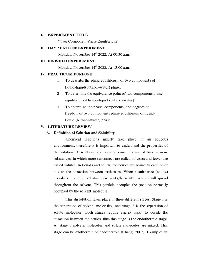 Two-Component Phase Equilibrium Study | PDF | Phase (Matter) | Phase Diagram