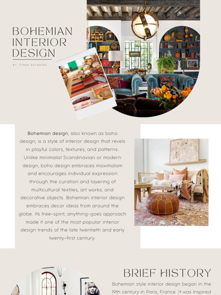 Bohemian Interior Design: By: Šimak Katarina | PDF | Interior Design ...