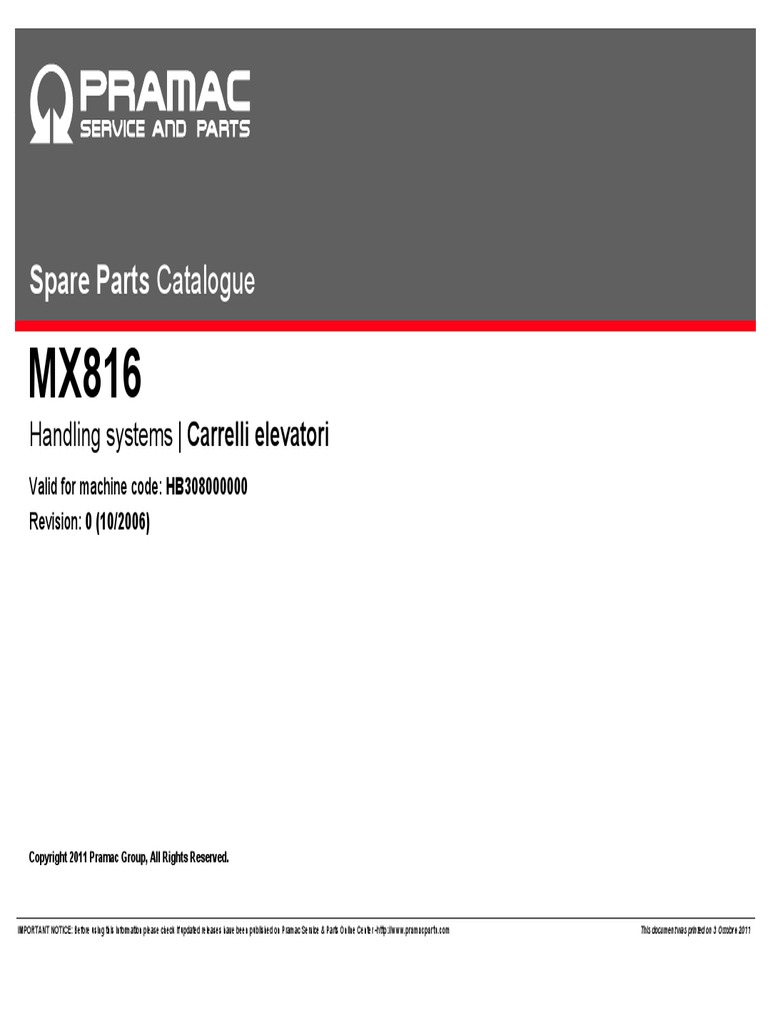 Ricambi MX 816 | PDF