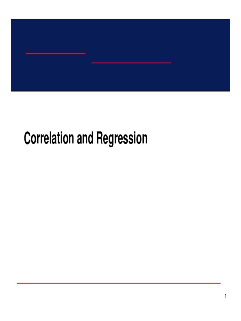 Unit 8 1 Correlation Regression Download Free Pdf Standard