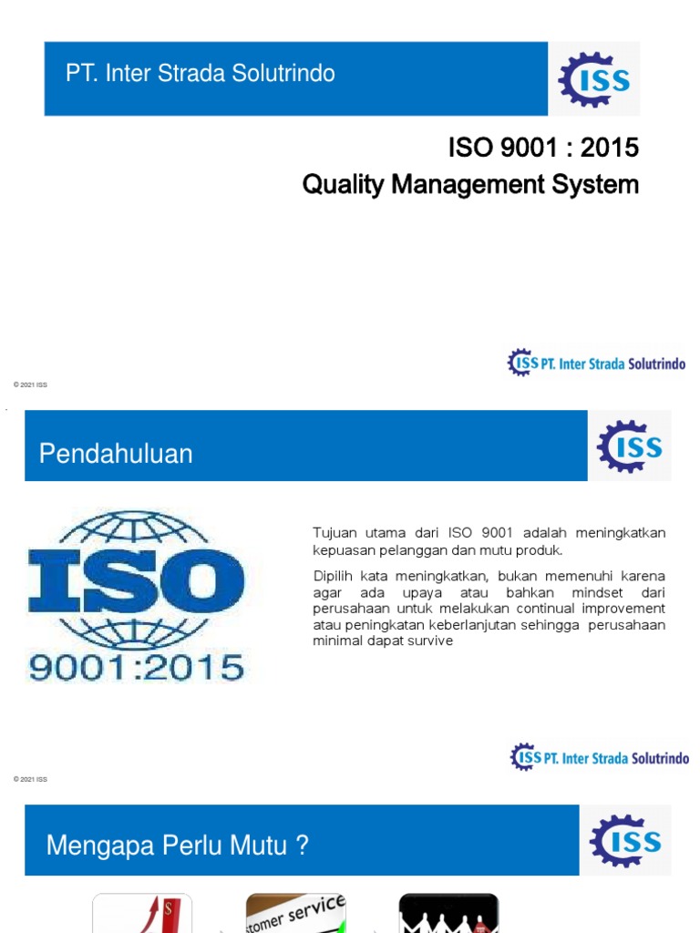 Materi 2 ISO 9001 Tahun 2015 PDF | PDF