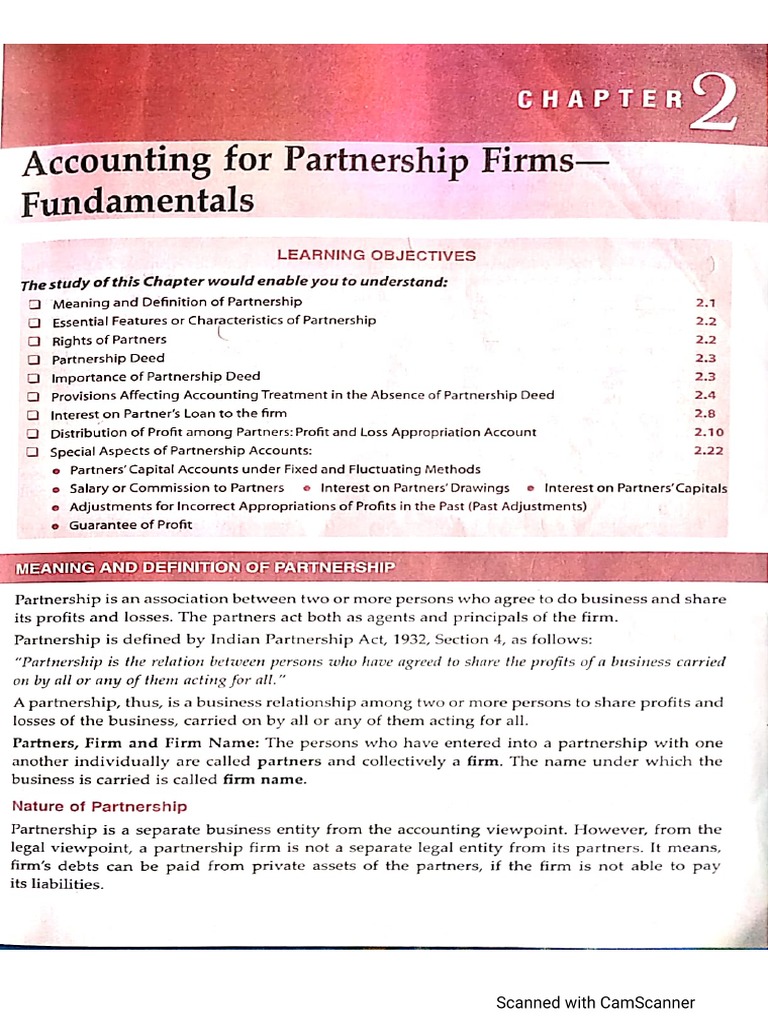 Chapter 1 - Class 12 Accountancy | PDF