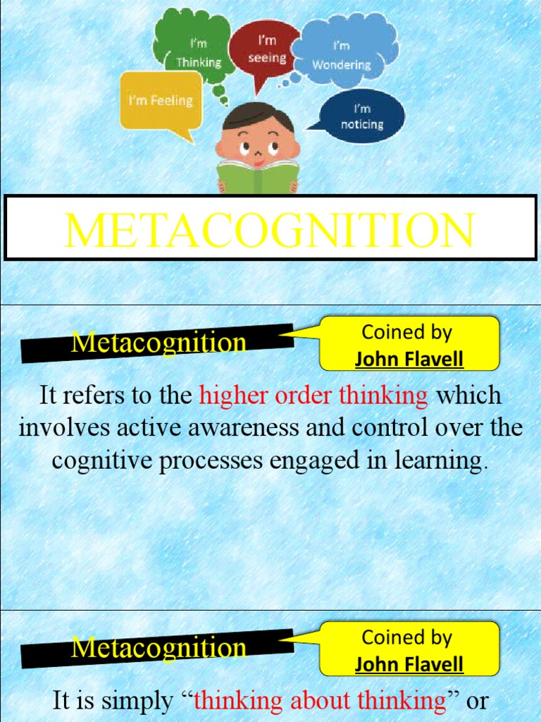 Module 1 Metacognition Pdf Metacognition Learning