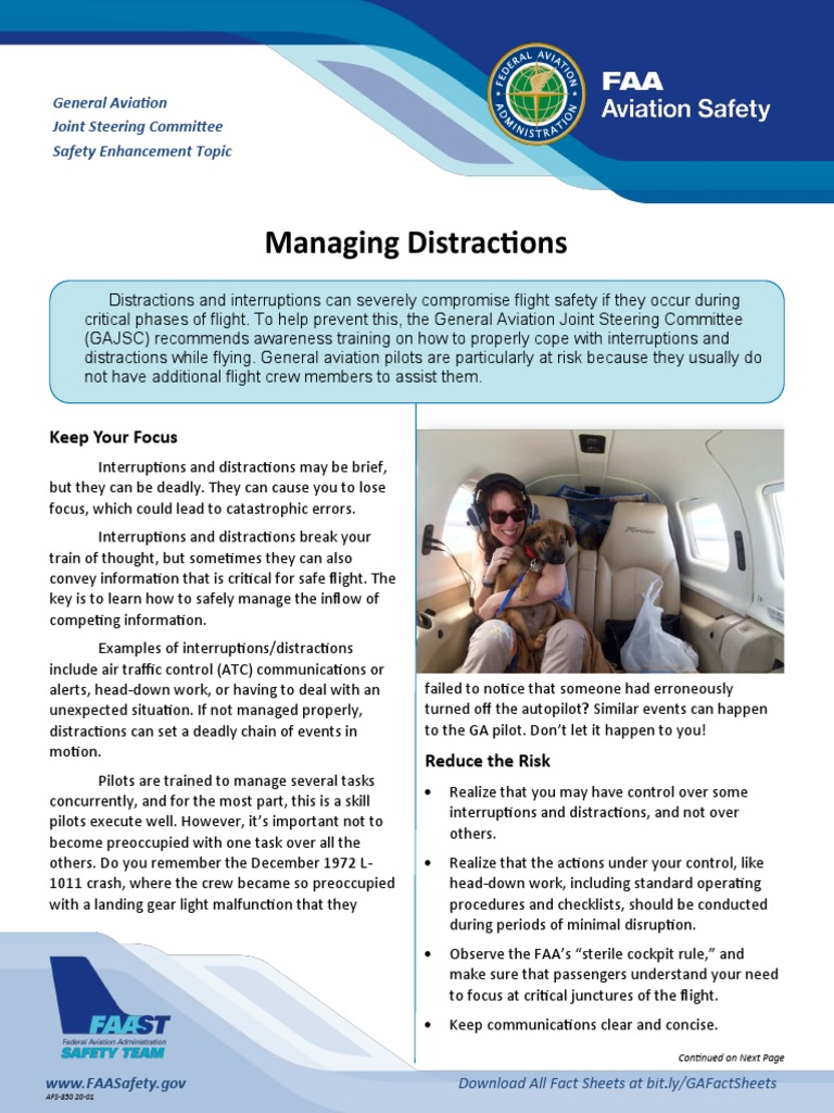 Managing Distractions | PDF | Aeronautics | Transport Safety