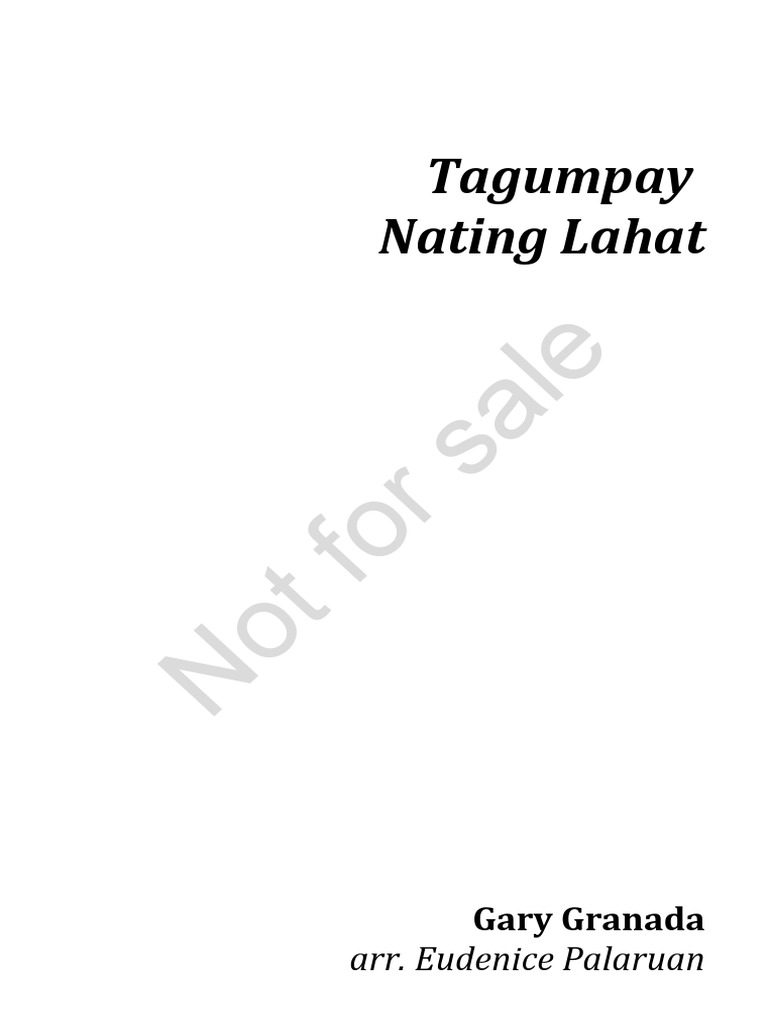 Tagumpay Nating Lahat Granada Palaruan | PDF
