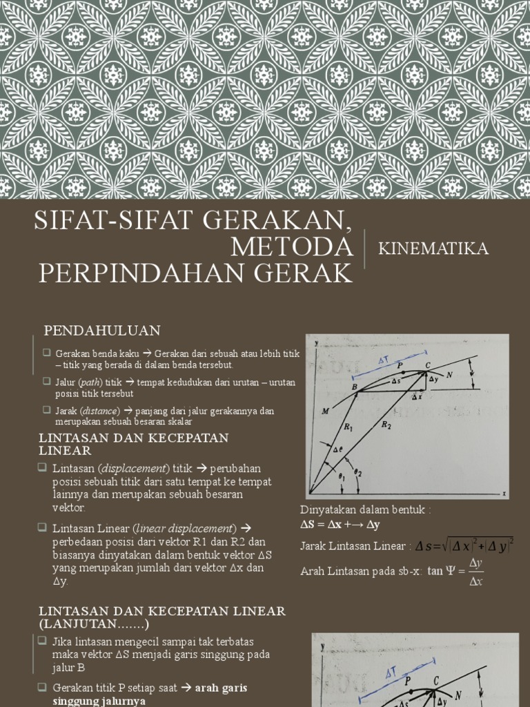 Bab 2 SIFAT-SIFAT GERAKAN RELATIF, METODA PERPINDAHAN GERAK | PDF