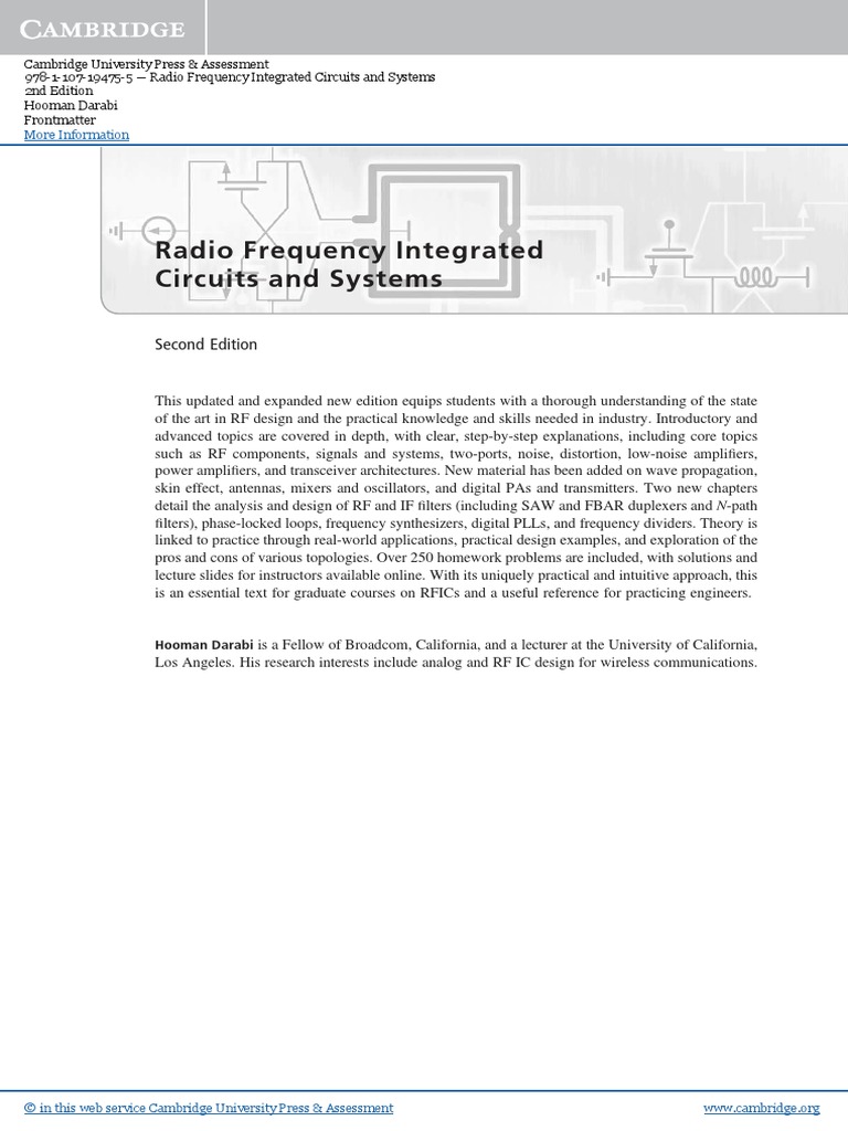 Frontmatter | PDF | Electronic Oscillator | Electrical Network