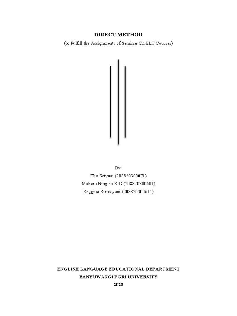 Direct Method Pdf Language Education Second Language