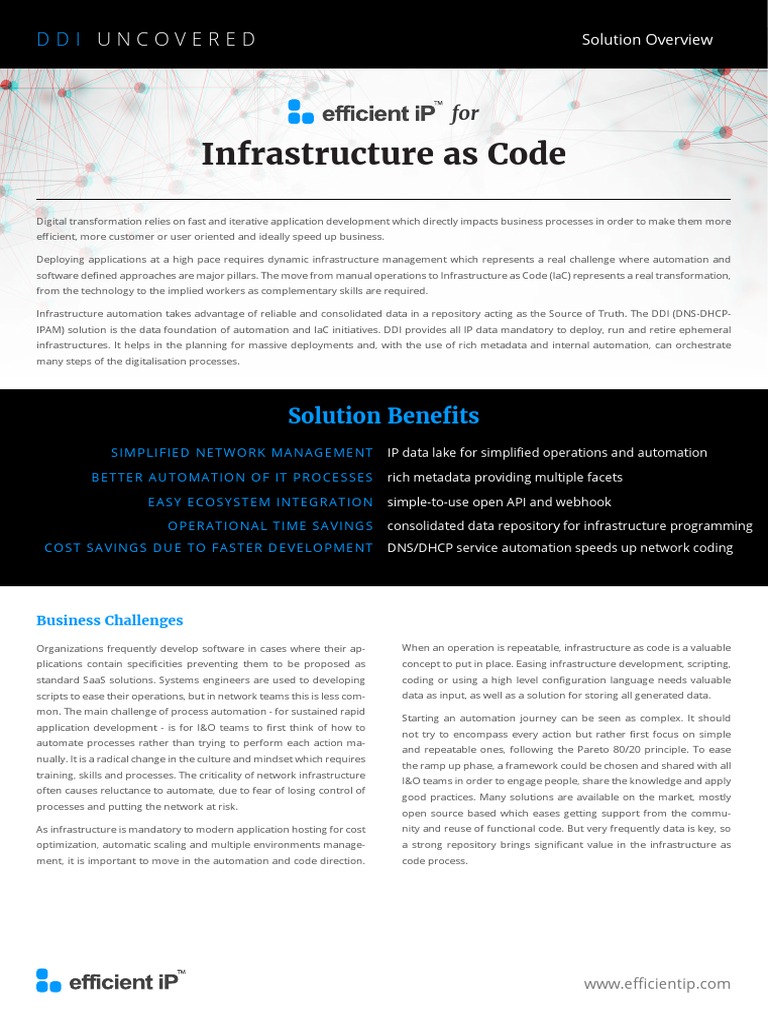 So Infra As Code DDI - EN | PDF | Automation | Computer Network