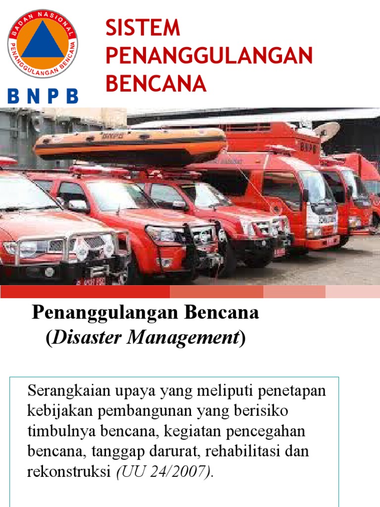 Sistem Manajemen Penanggulangan Bencana | PDF