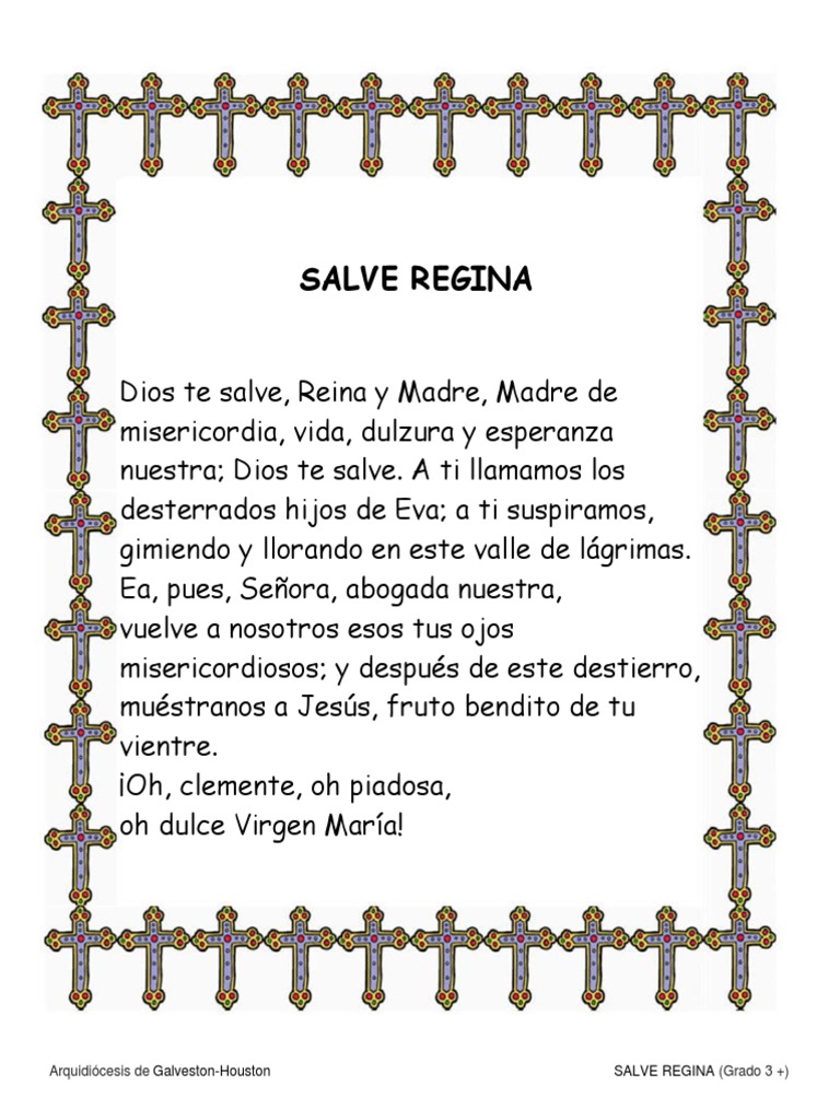 Oración Salve Regina en Español | PDF