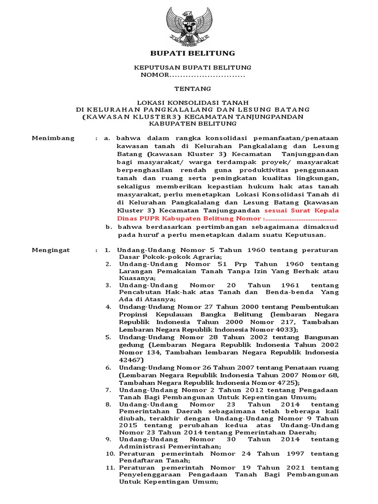 Draft SK PENLOK INTEGRASI 2024 | PDF