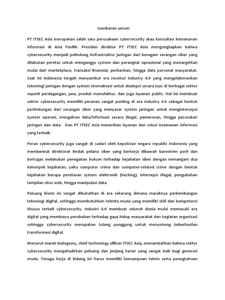 Gambaran Umum | PDF