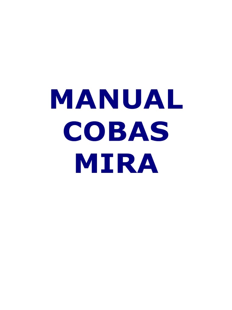 Manual Operacional Cobas Mira | PDF