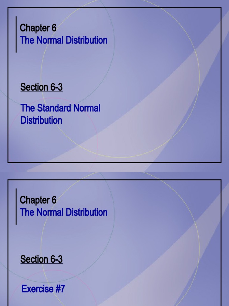 CH6 PPT | PDF | Normal Distribution | Standard Deviation