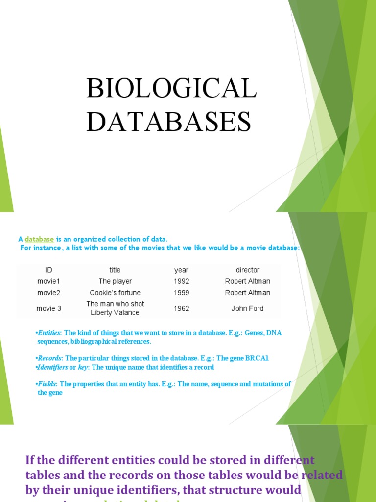 Bioinformatics Biological Database | PDF | Proteins | Protein Data Bank