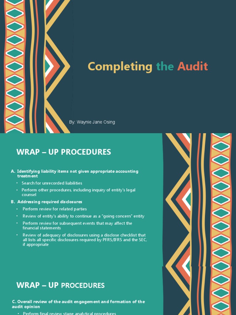 Completing The Audit | PDF | Going Concern | Financial Audit