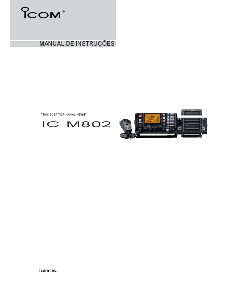 Manual Icom 802 | PDF | Rádio | Tempo